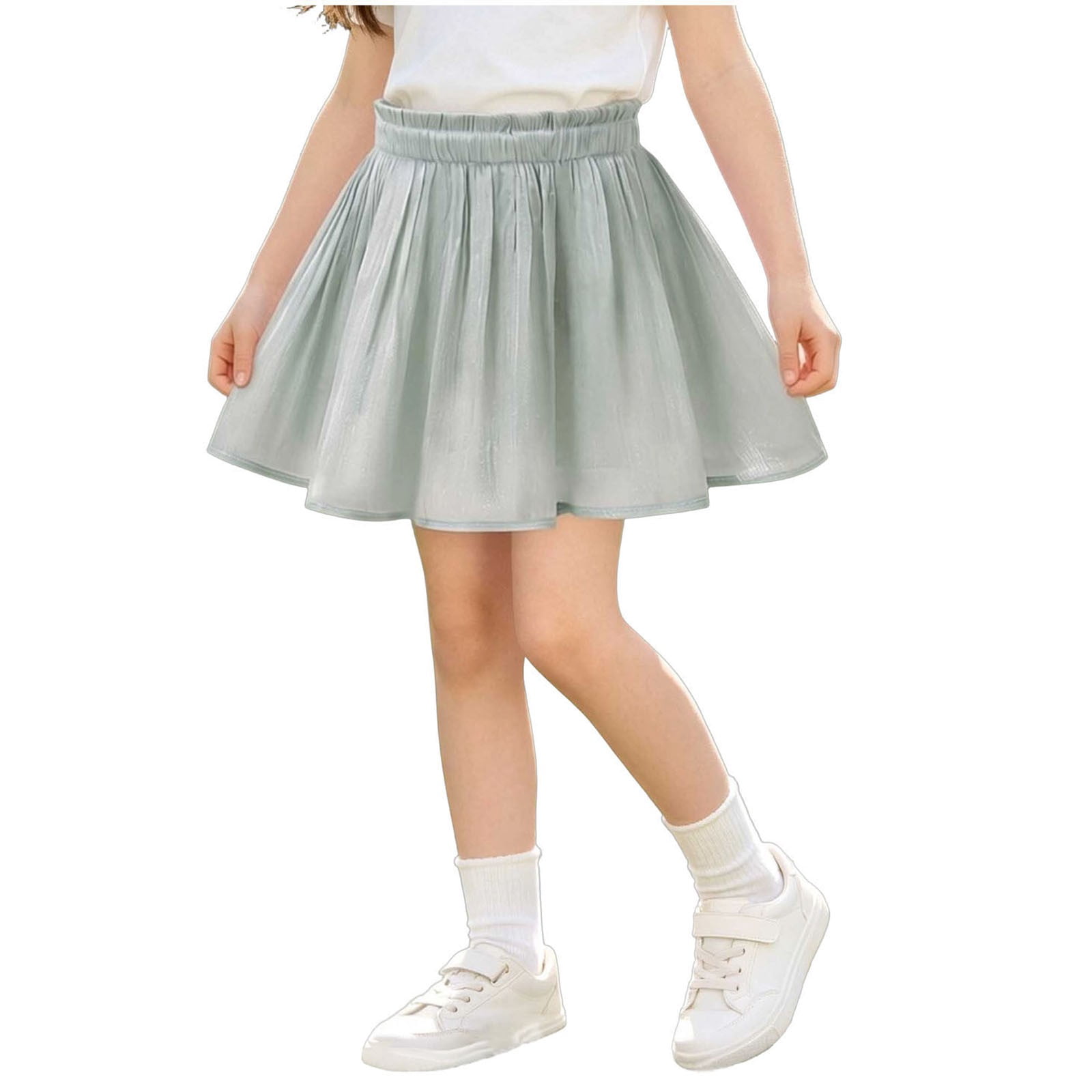 Atogsazn Girls Summer Tutu Mini Skirts Kids Casual Flowy Tulle Elastic ...