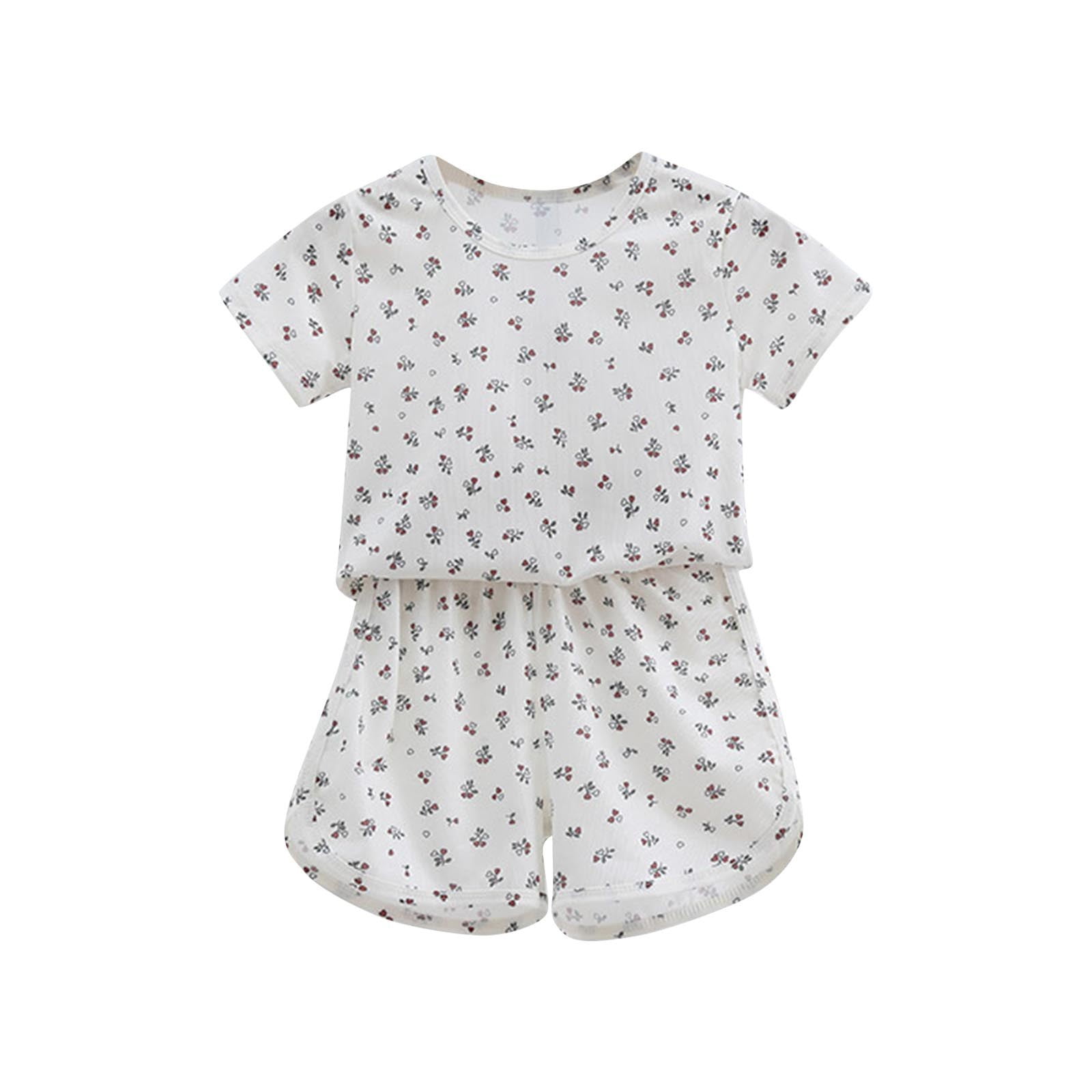 Atogsazn Kids Baby Pajamas Set Girl Short Sleeve 2 Piece Outfit ...