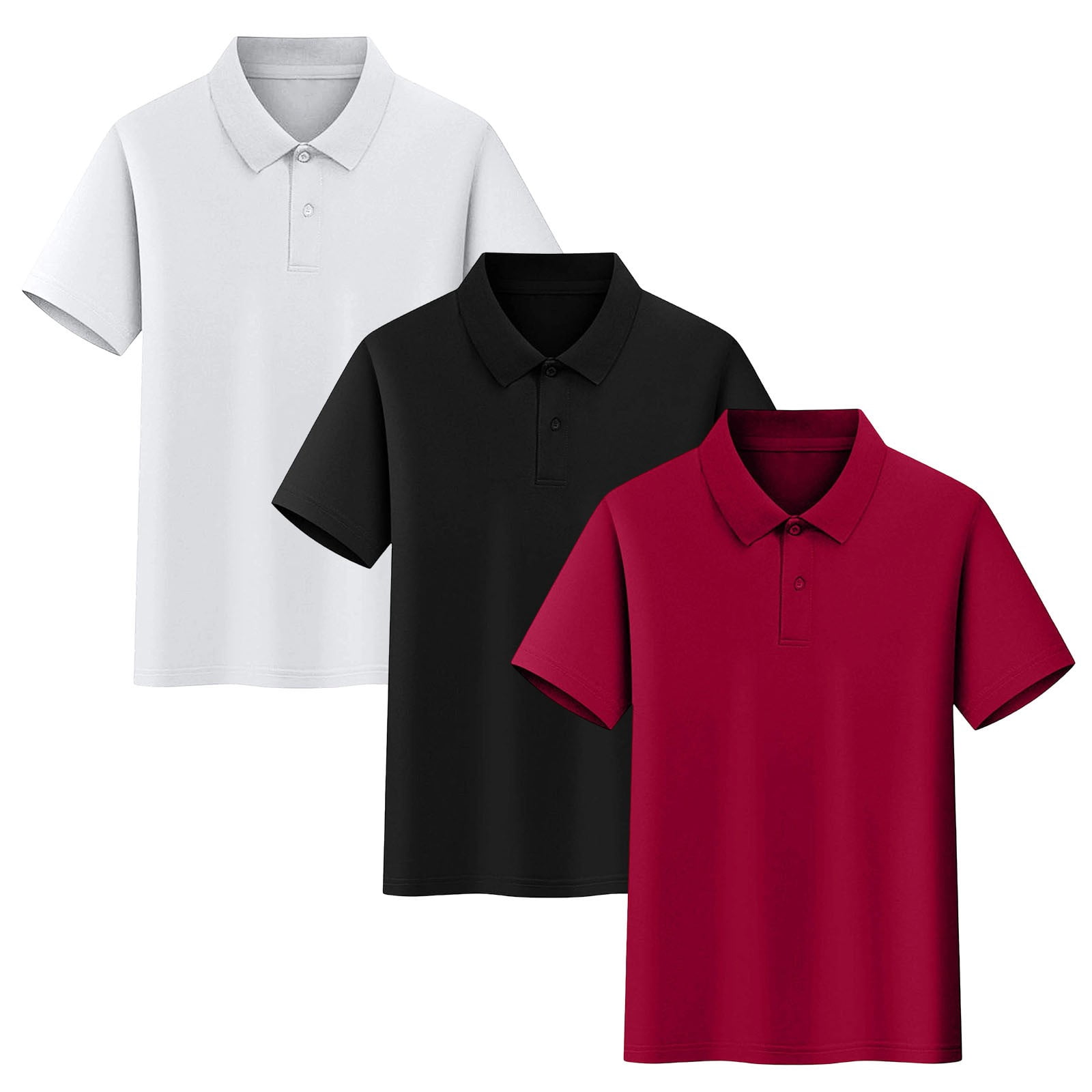 Atogsazn Kids Boys 3 Pack Cotton Shirt Children Casual Button Up Short ...