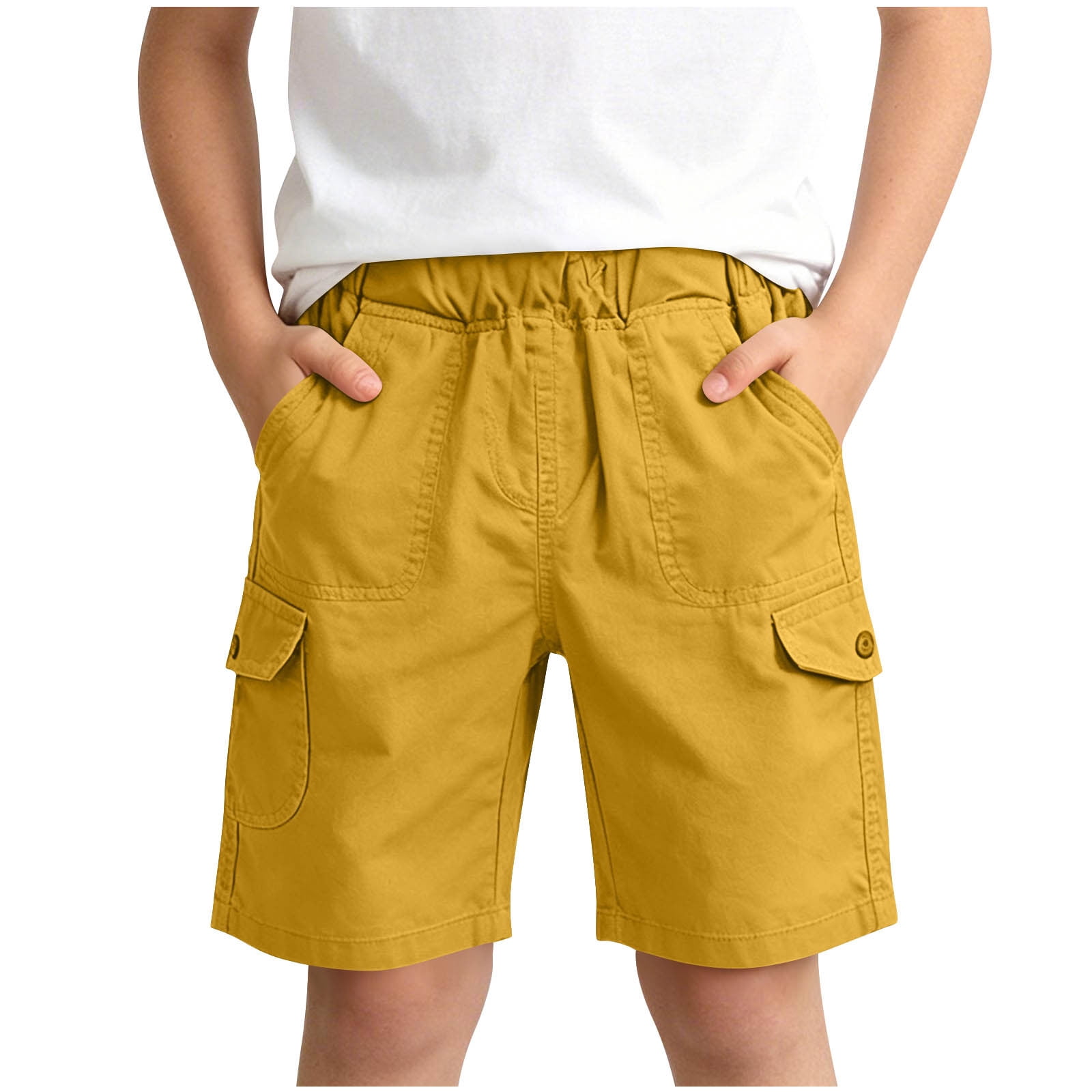 Atogsazn Kids Boys Athletic Cargo Shorts Childrens Casual Wide Leg ...