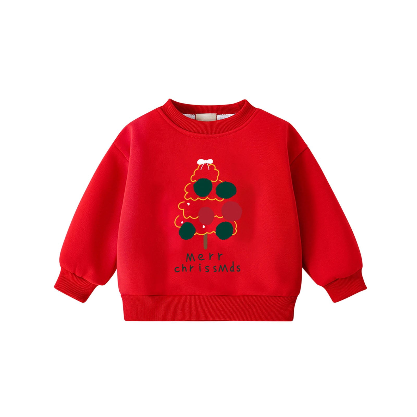 Atogsazn Kids Boys Christmas Sherpa Lined Sweatshirt Children Cute ...