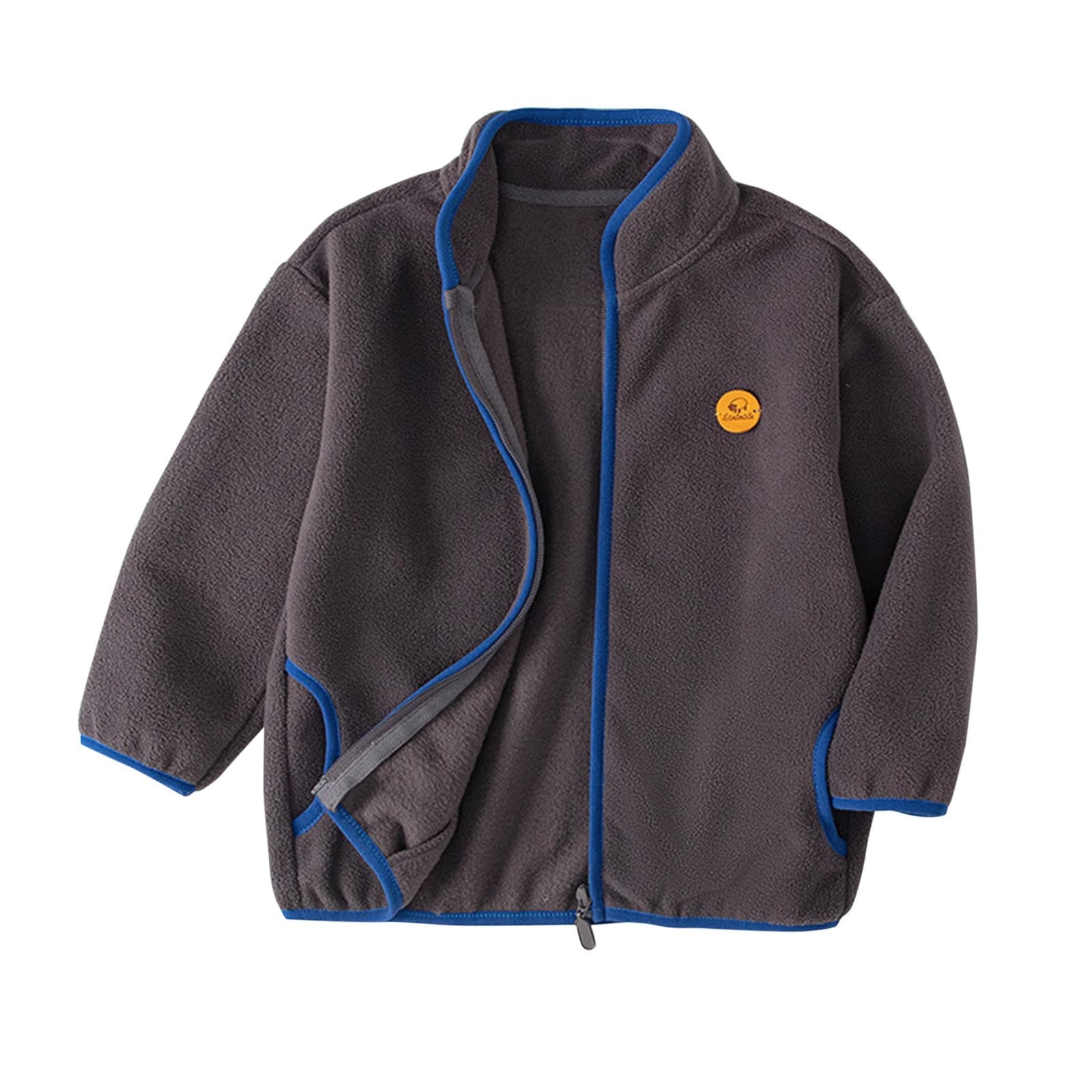 Atogsazn Kids Boys Fleece Jackets Children Zip Up Long Sleeve Solid ...