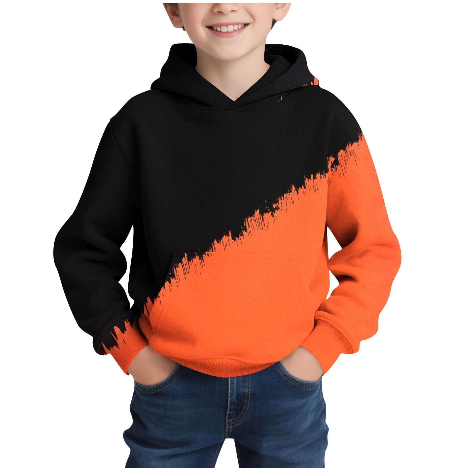 Atogsazn Kids Boys Oversized Hoodies Children Casual Gradient Fleece ...