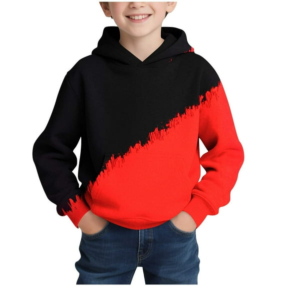 Atogsazn Kids Boys Oversized Hoodies Children Casual Gradient Fleece ...