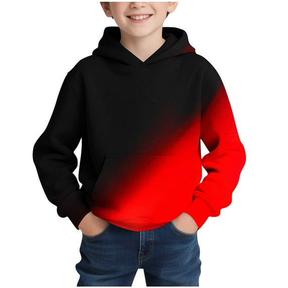 Atogsazn Kids Boys Oversized Hoodies Children Casual Gradient Fleece ...