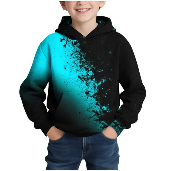 Atogsazn Kids Boys Oversized Hoodies Children Casual Gradient Fleece ...