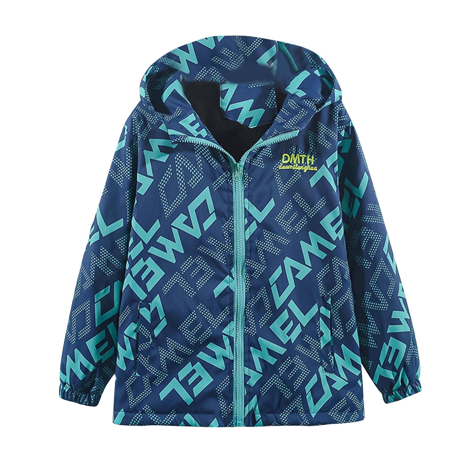 Atogsazn Kids Boys Rain Jacket Children Windproof Zip Up Long Sleeve ...
