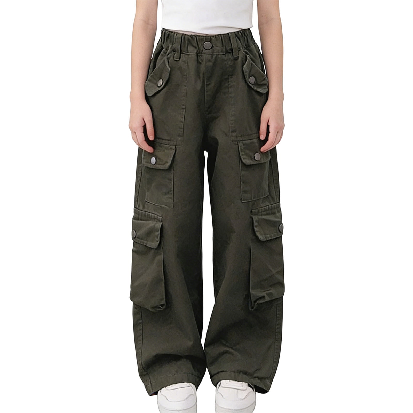 Atogsazn Kids Boys Wide Leg Cargo Sweatpant Children Casual Elastic ...