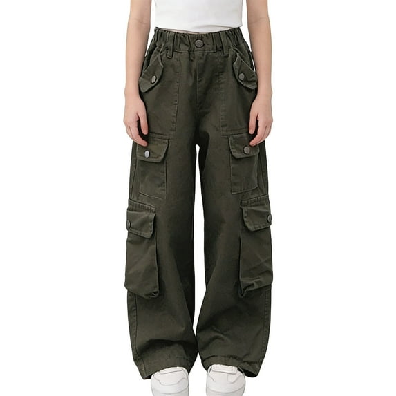 Atogsazn Kids Boys Wide Leg Cargo Sweatpant Children Casual Elastic ...