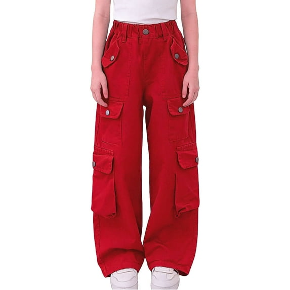 Atogsazn Kids Boys Wide Leg Cargo Sweatpant Children Casual Elastic ...