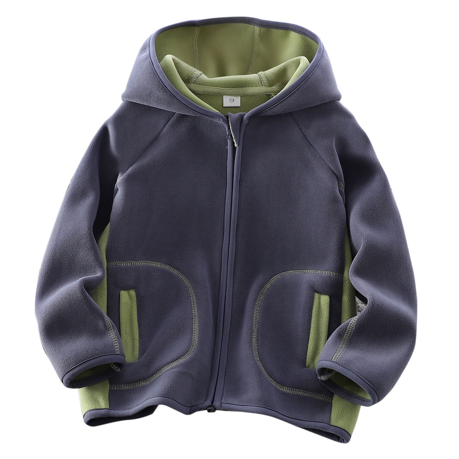 Atogsazn Kids Girl Fuzzy Jacket Children Fleece Full Zip Long Sleeve ...
