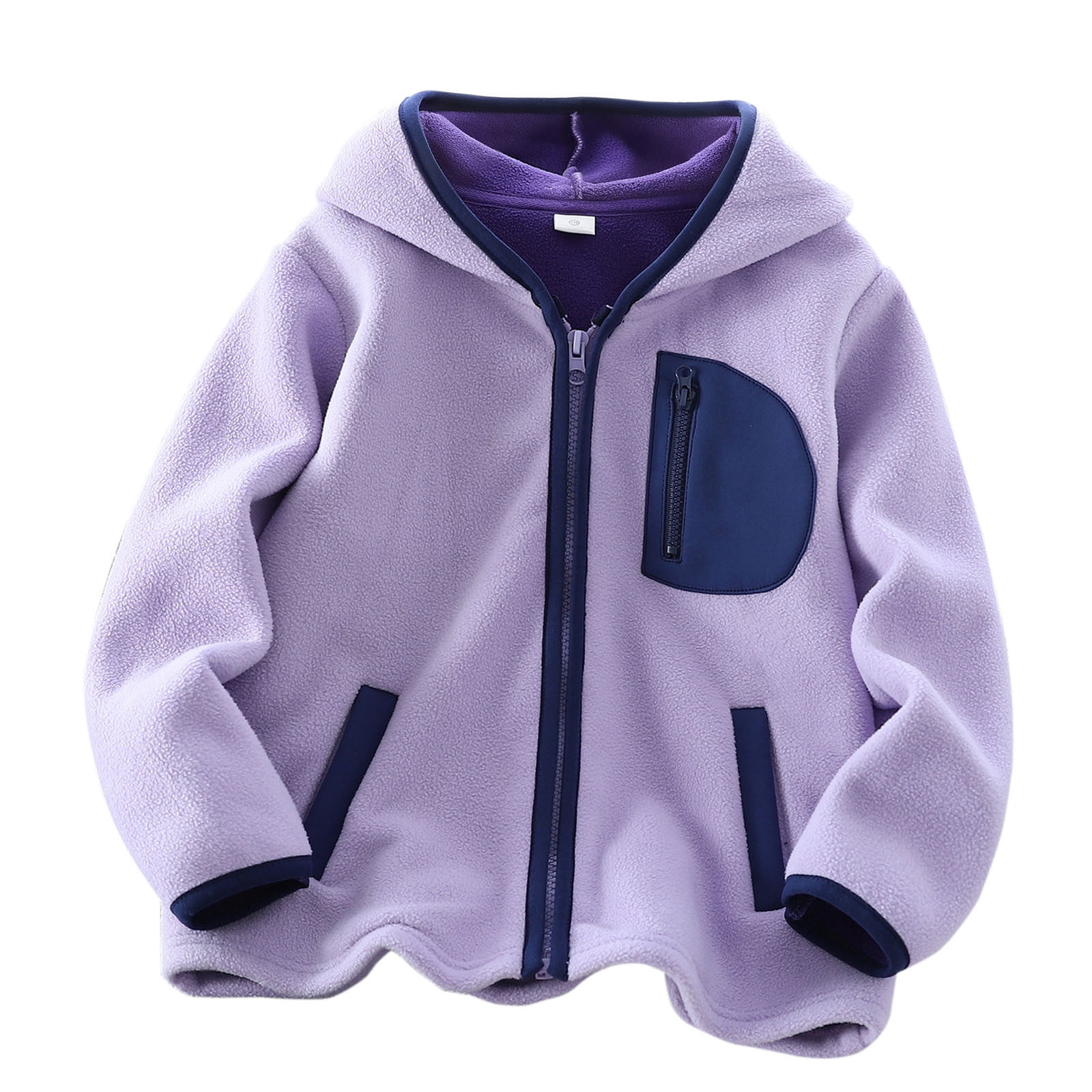 Atogsazn Kids Girl Fuzzy Jacket Children Fleece Full Zip Long Sleeve ...