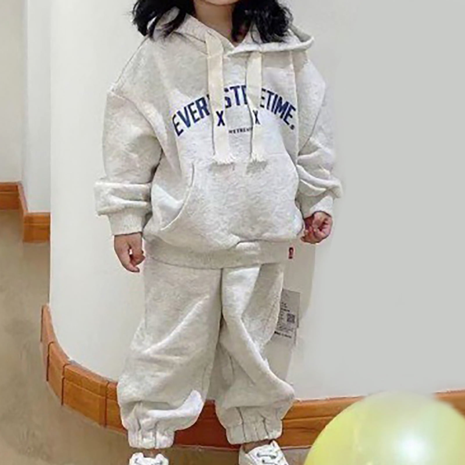 Atogsazn Kids Girl Jogger Set Children Casual Athletic Letter Printed ...