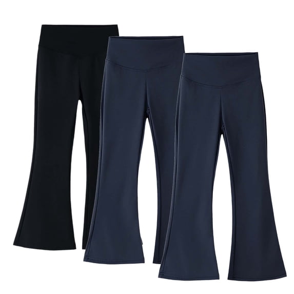 Atogsazn Kids Girls 3-Pack High Waisted Leggings Childrens Casual Yoga ...