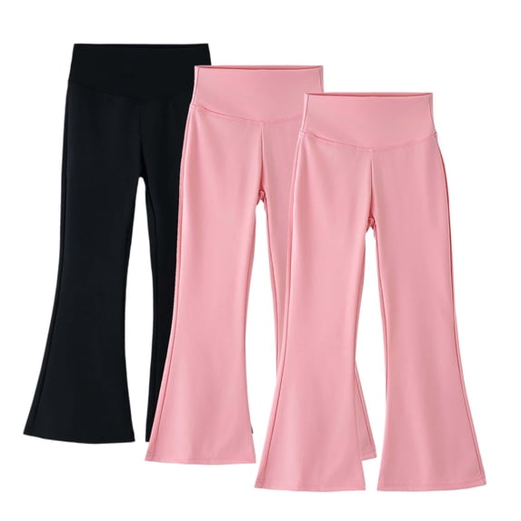 Atogsazn Kids Girls 3-Pack High Waisted Leggings Childrens Casual Yoga ...