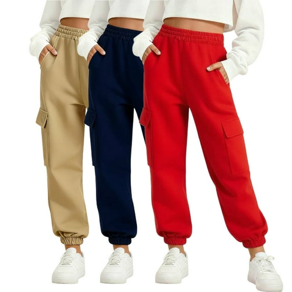 Atogsazn Kids Girls 3PC Sweatpant Children Casual Jogger Elastic Waist ...