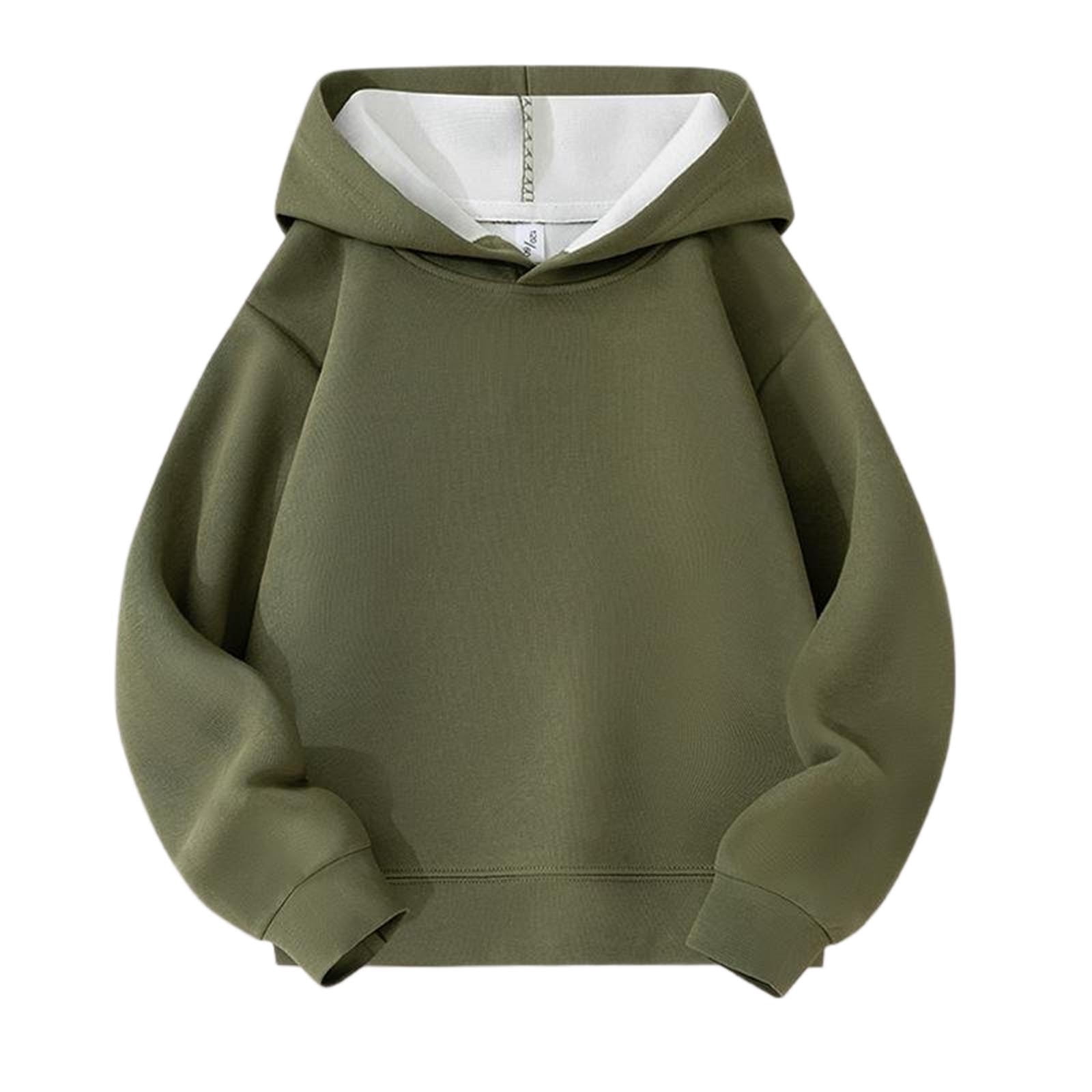 Atogsazn Kids Girls Fleece Lined Sweatshirt Children Long Sleeve ...