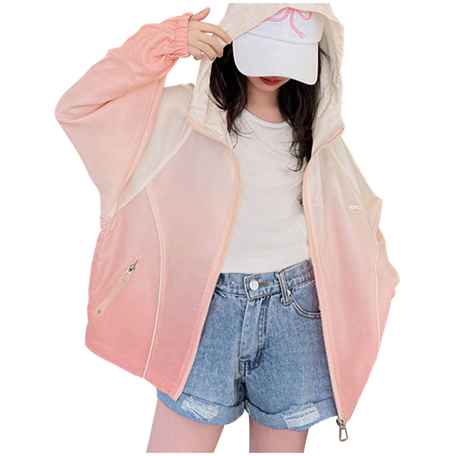Atogsazn Kids Girls Summer Jacket Children Casual Zip Up Long Sleeve ...