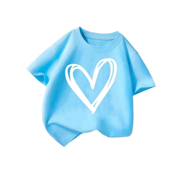 Atogsazn Kids Girls Summer Tshirt Children Casual Printed Short Sleeve ...