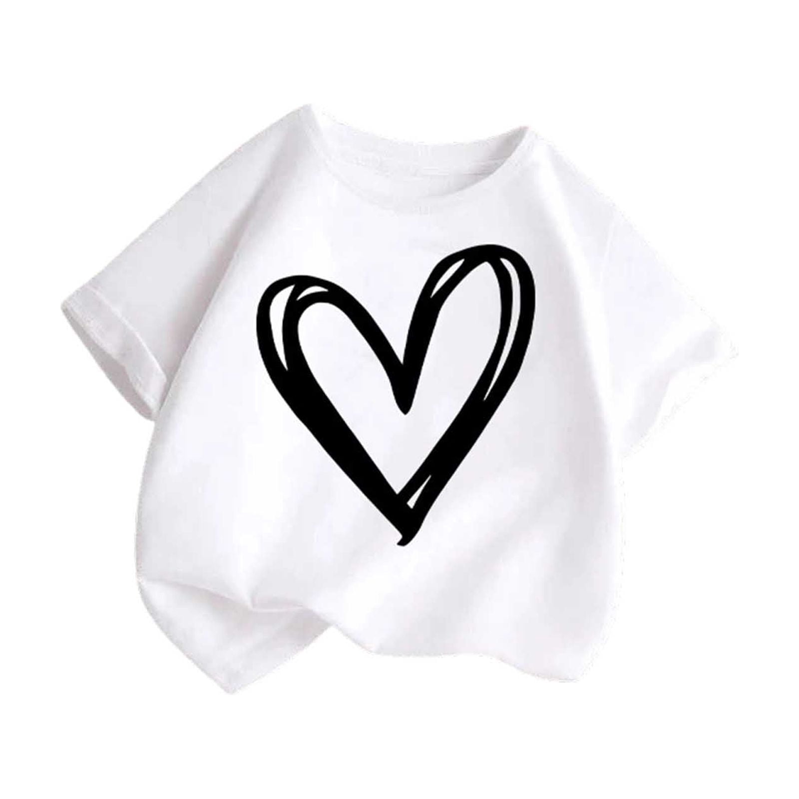 Atogsazn Kids Girls Summer Tshirt Children Casual Printed Short Sleeve ...
