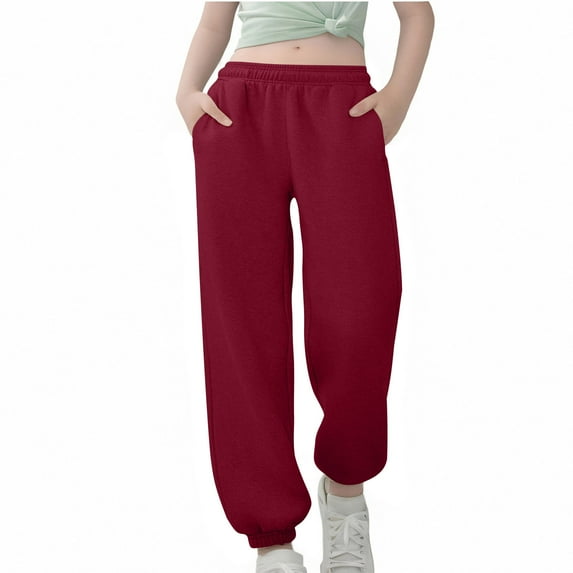 Atogsazn Kids Girls Sweatpant Children Casual Jogger Elastic Waist ...