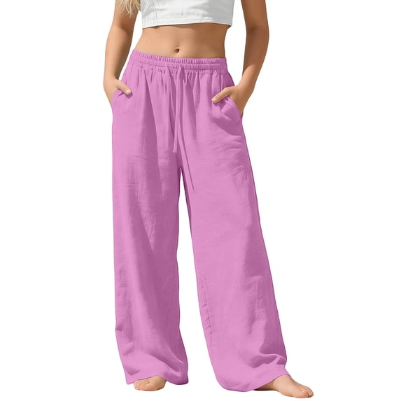 Atogsazn Kids Girls Wide Leg Sweatpants Children Casual Jogger Elastic ...