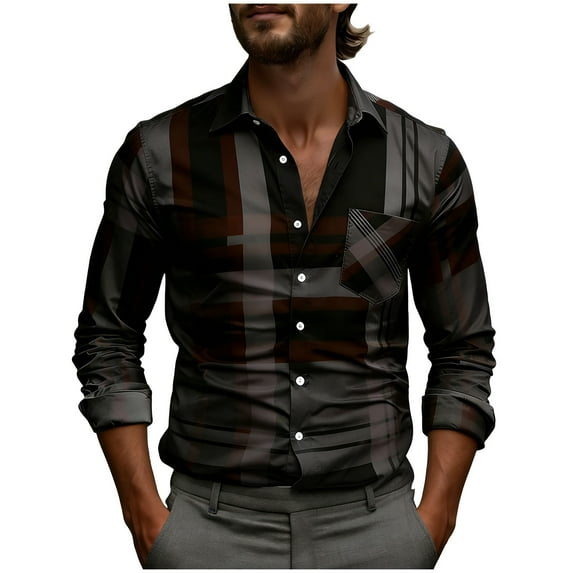 Atogsazn Men's Casual Summer Shirt Button Down Long Sleeve Shirts ...