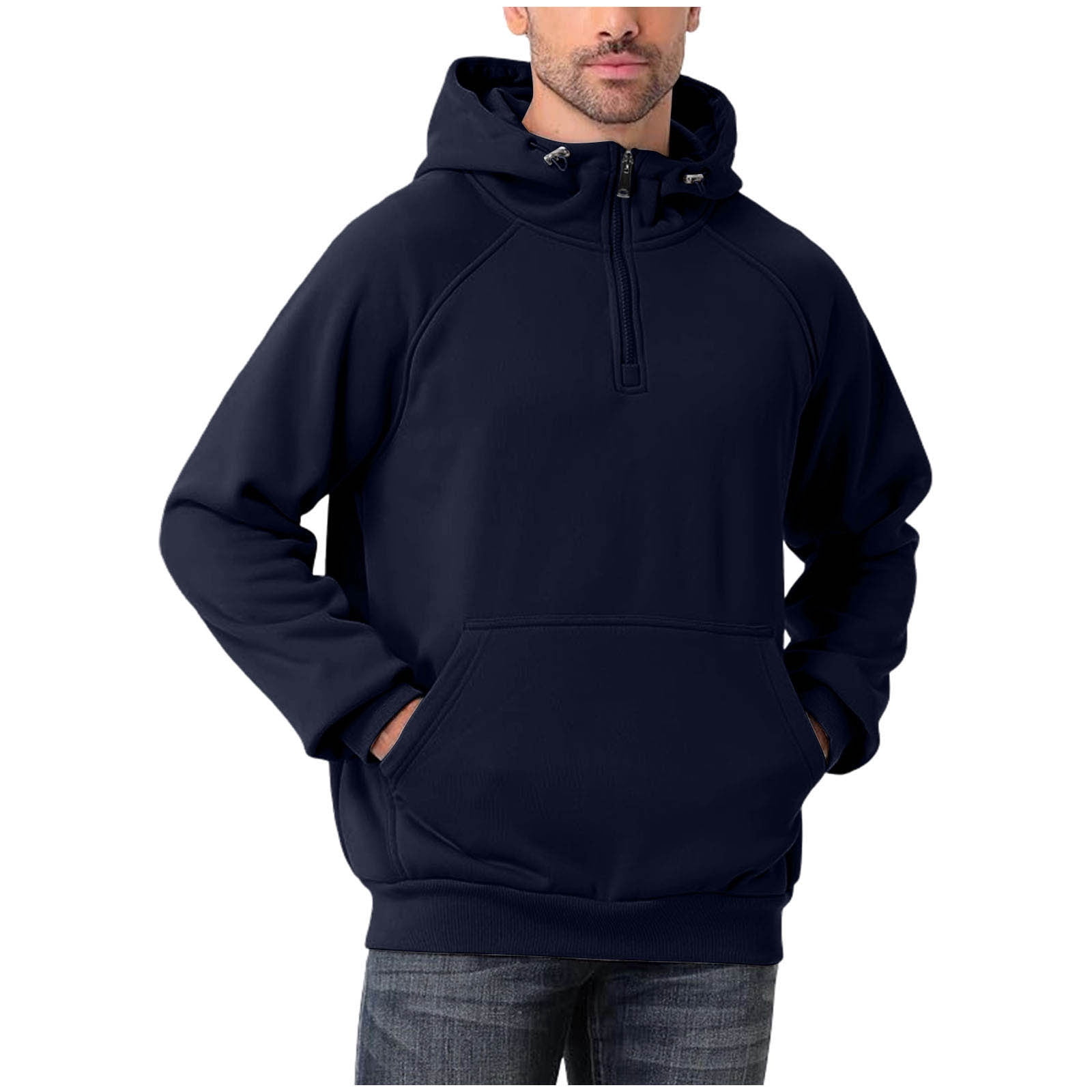 Atogsazn Men's Fleece Hoodies Casual Long Sleeve Hooded Sweatshirt Fall ...