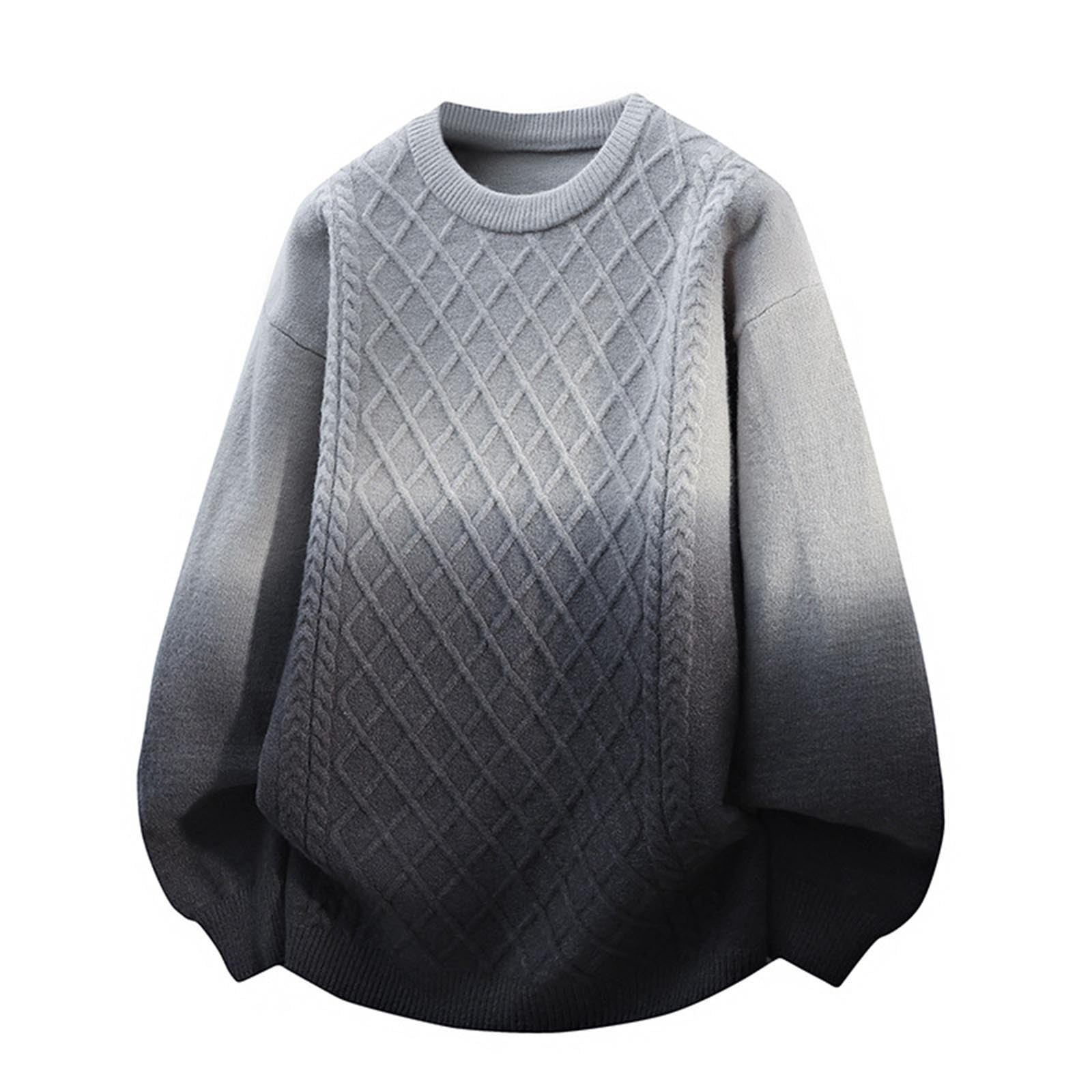 Atogsazn Men's Oversized Sweater Casual Crew Neck Long Sleeve Pullover ...