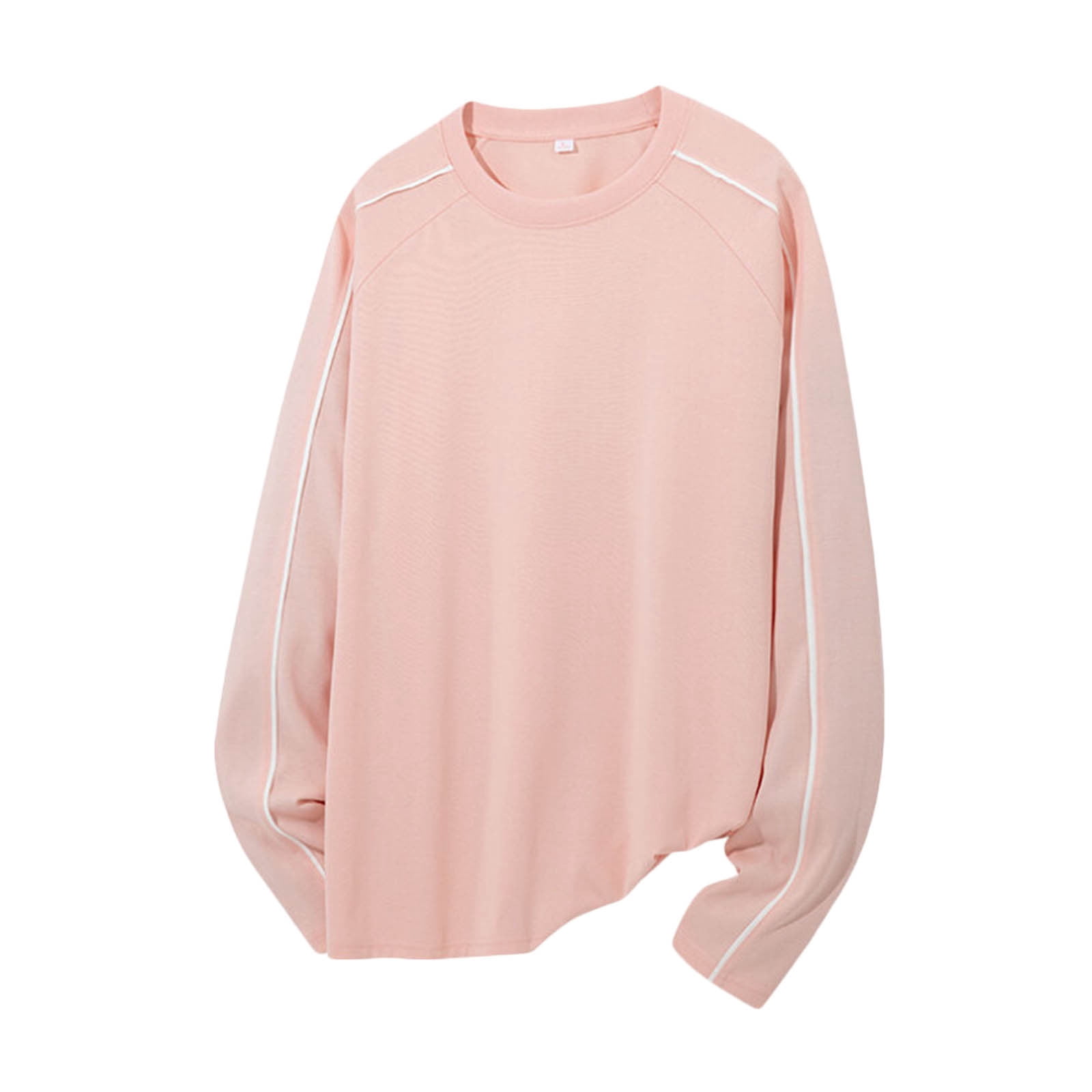 Atogsazn Men's Striped Shirt Casual Crewneck Long Sleeve Pullover ...