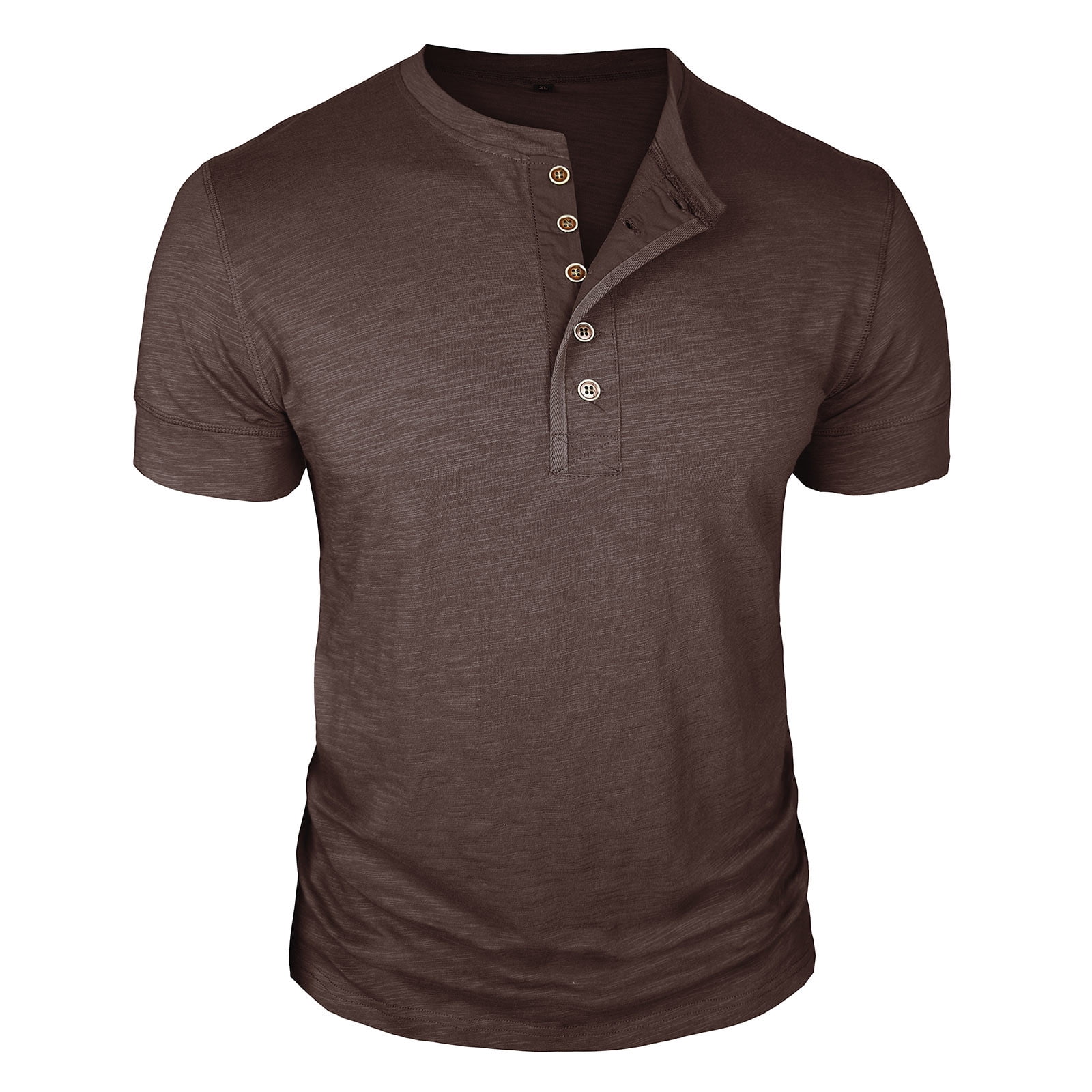 Atogsazn Mens Button Up Tshirt Casual Short Sleeve Pullover Shirt ...