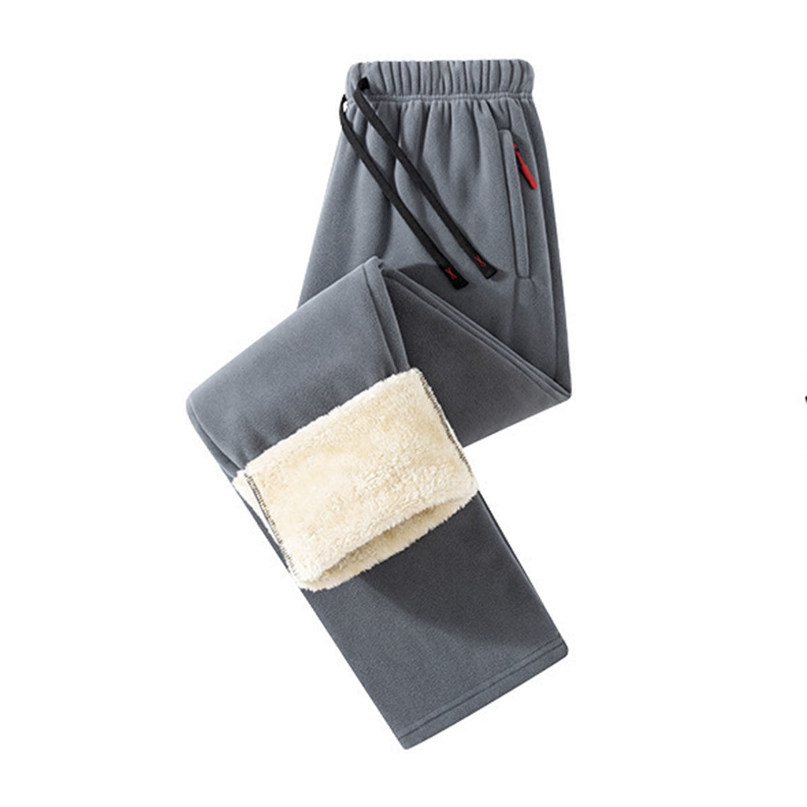 Atogsazn Mens Fleece Lined Sweatpants Fuzzy Sherpa Winter Warm Pant ...