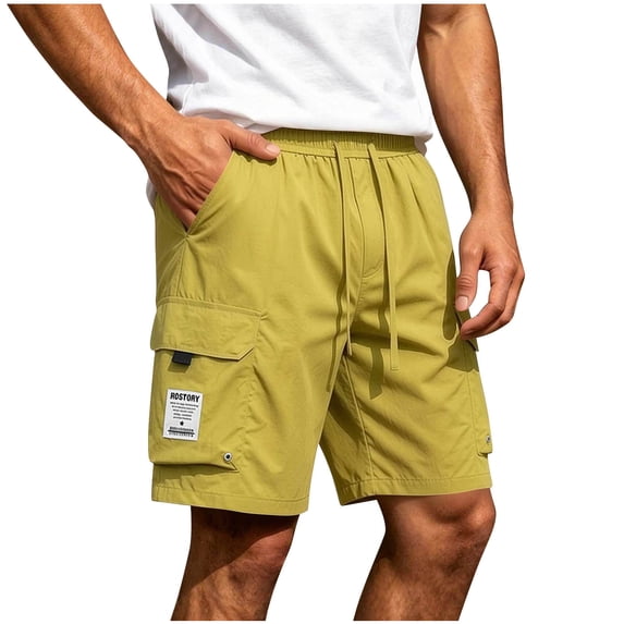 Atogsazn Mens Summer Cargo Shorts Casual Jogger Drawstring Elastic ...