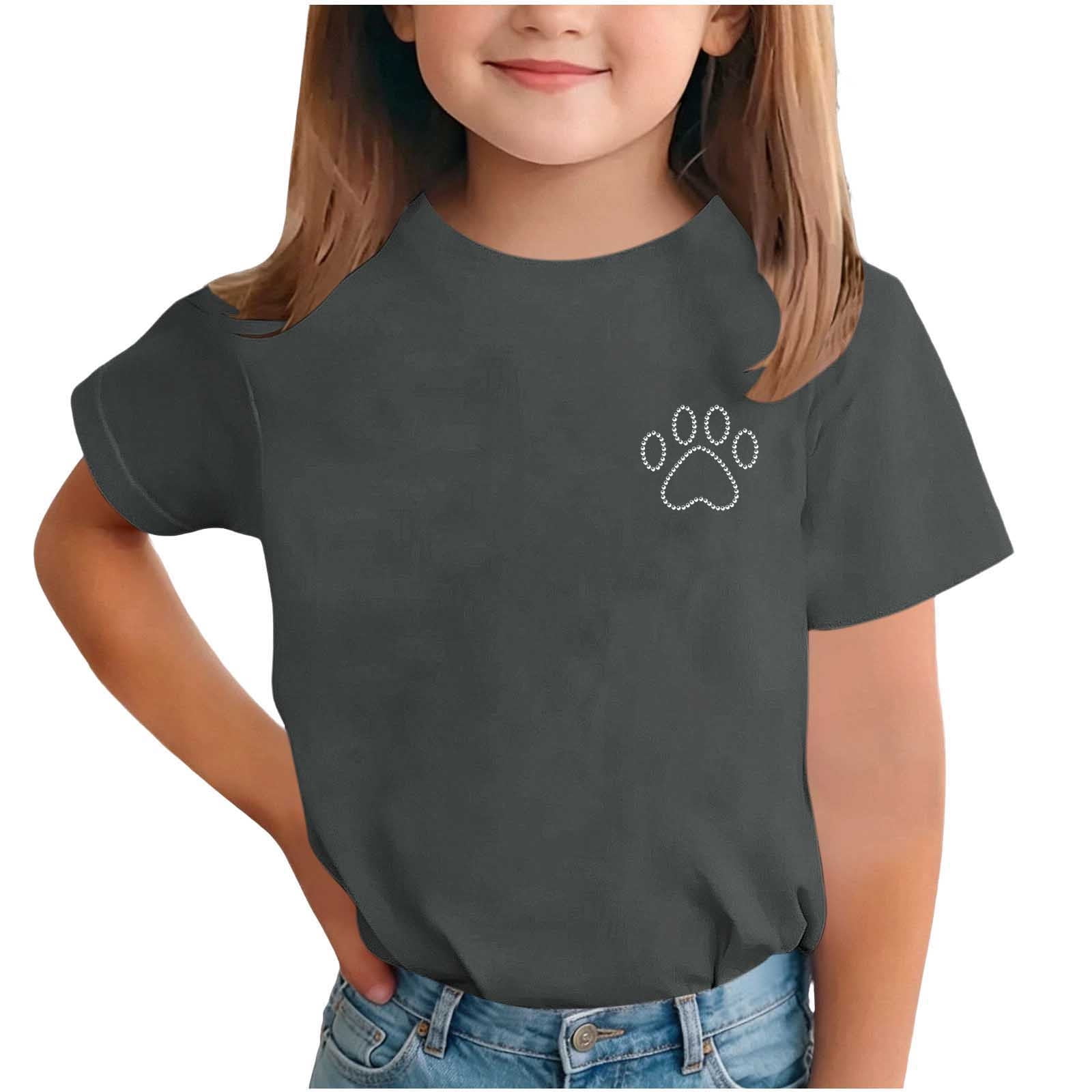Atogsazn Toddler Baby Girls Summer T-shirt Kids Casual Short Sleeve ...