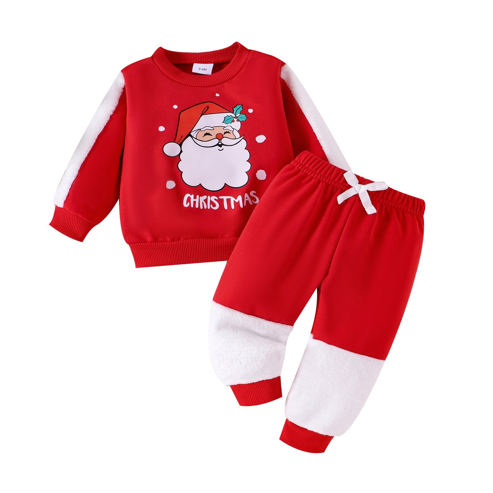 Atogsazn Toddler Boys Christmas Outfits Letter Santa Print Long Sleeve ...
