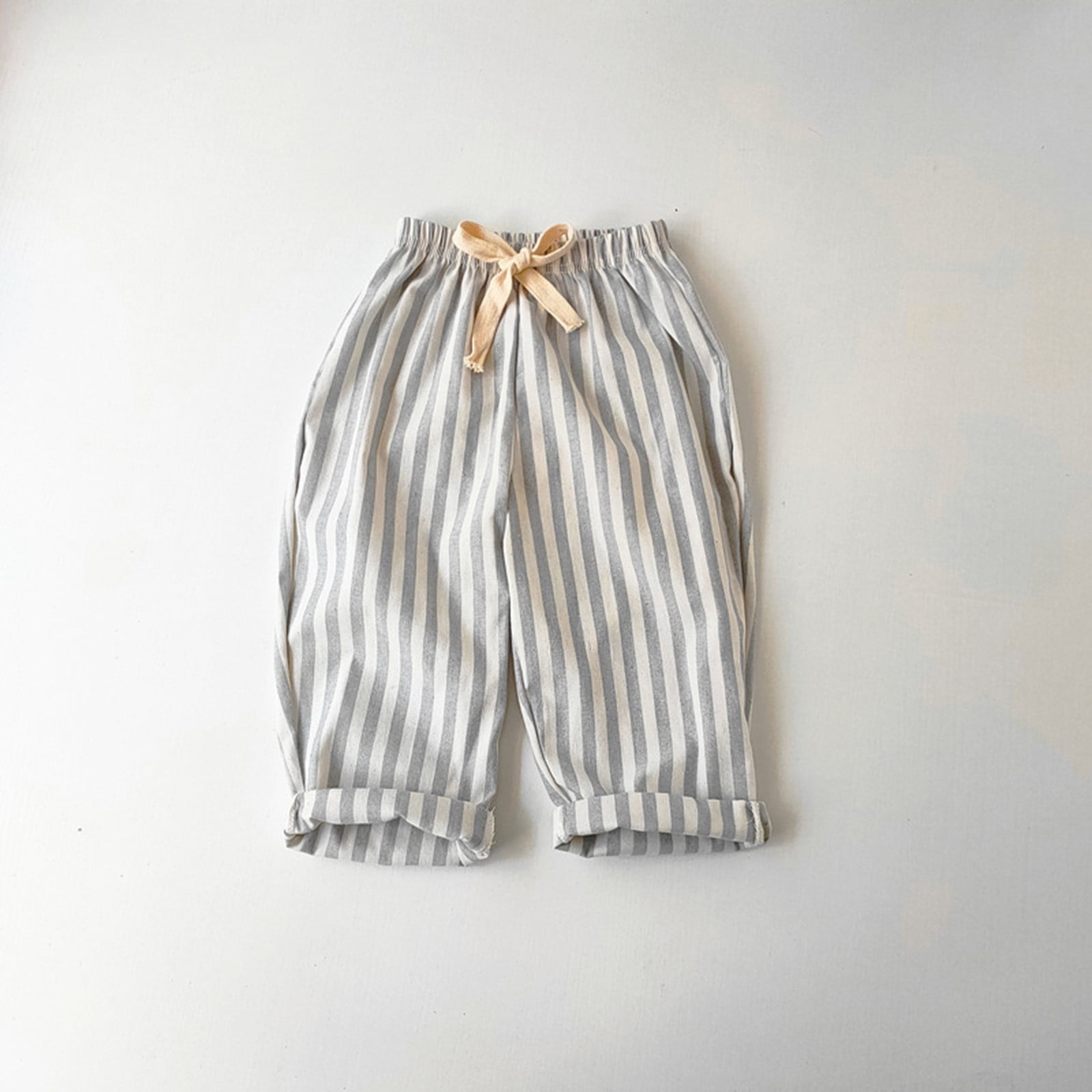 Atogsazn Toddler Boys Cotton Linen Shorts Kids Casual Loose Striped ...
