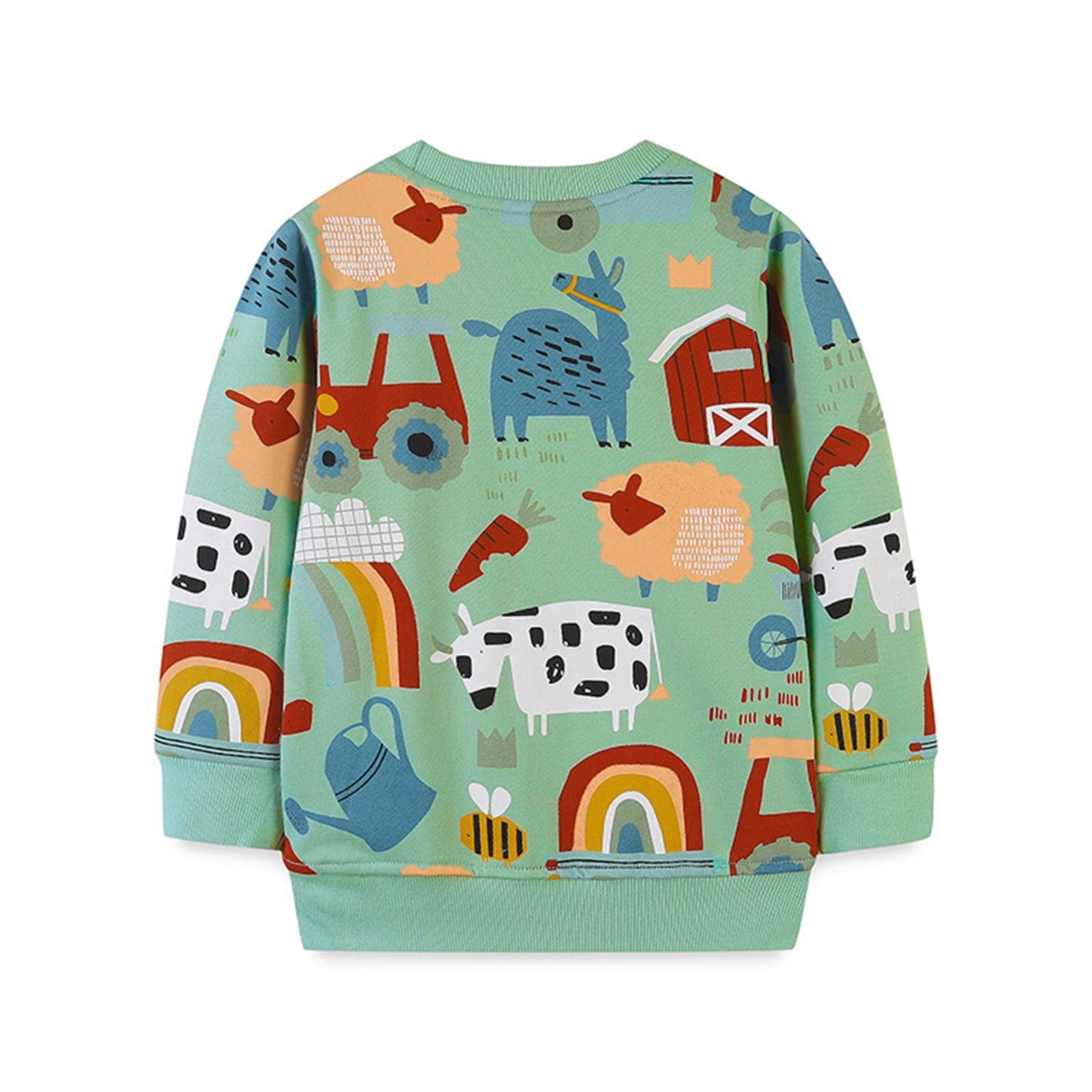 Atogsazn Toddler Boys Printed Sweatshirt Kids Casual Long Sleeve ...