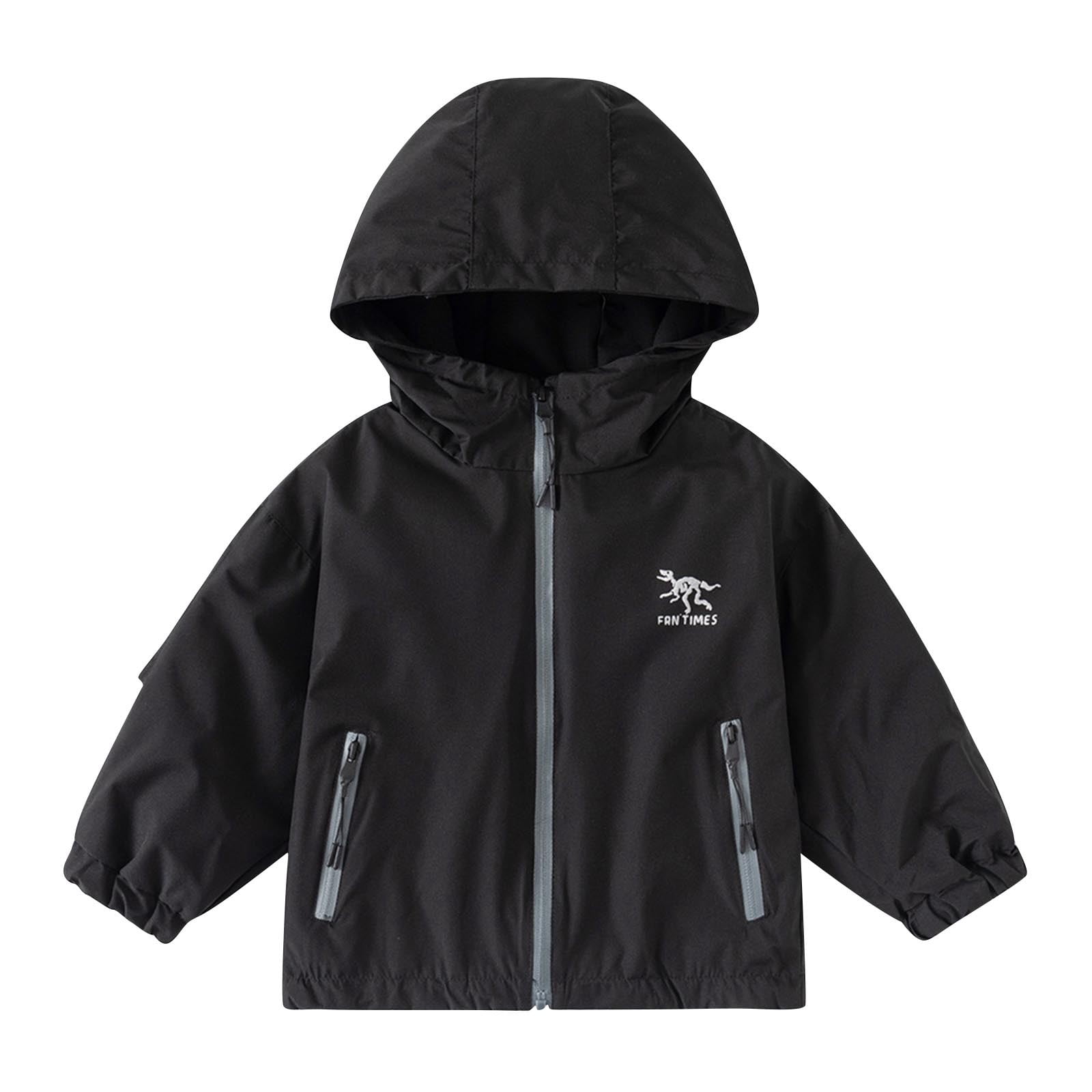 Atogsazn Toddler Boys Rain Jacket Kids Casual Zip Up Long Sleeve ...