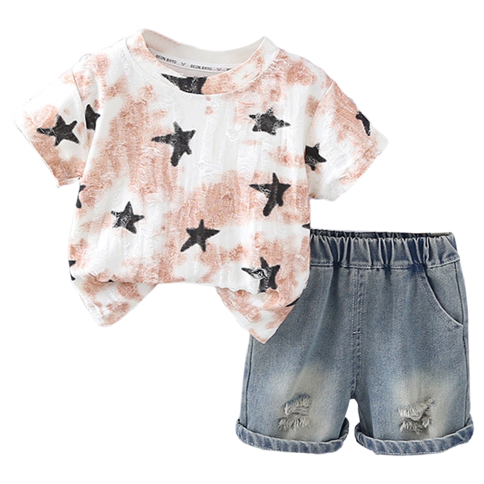 Atogsazn Toddler Boys Summer Clothes Sets Kids Casual Short Sleeve ...