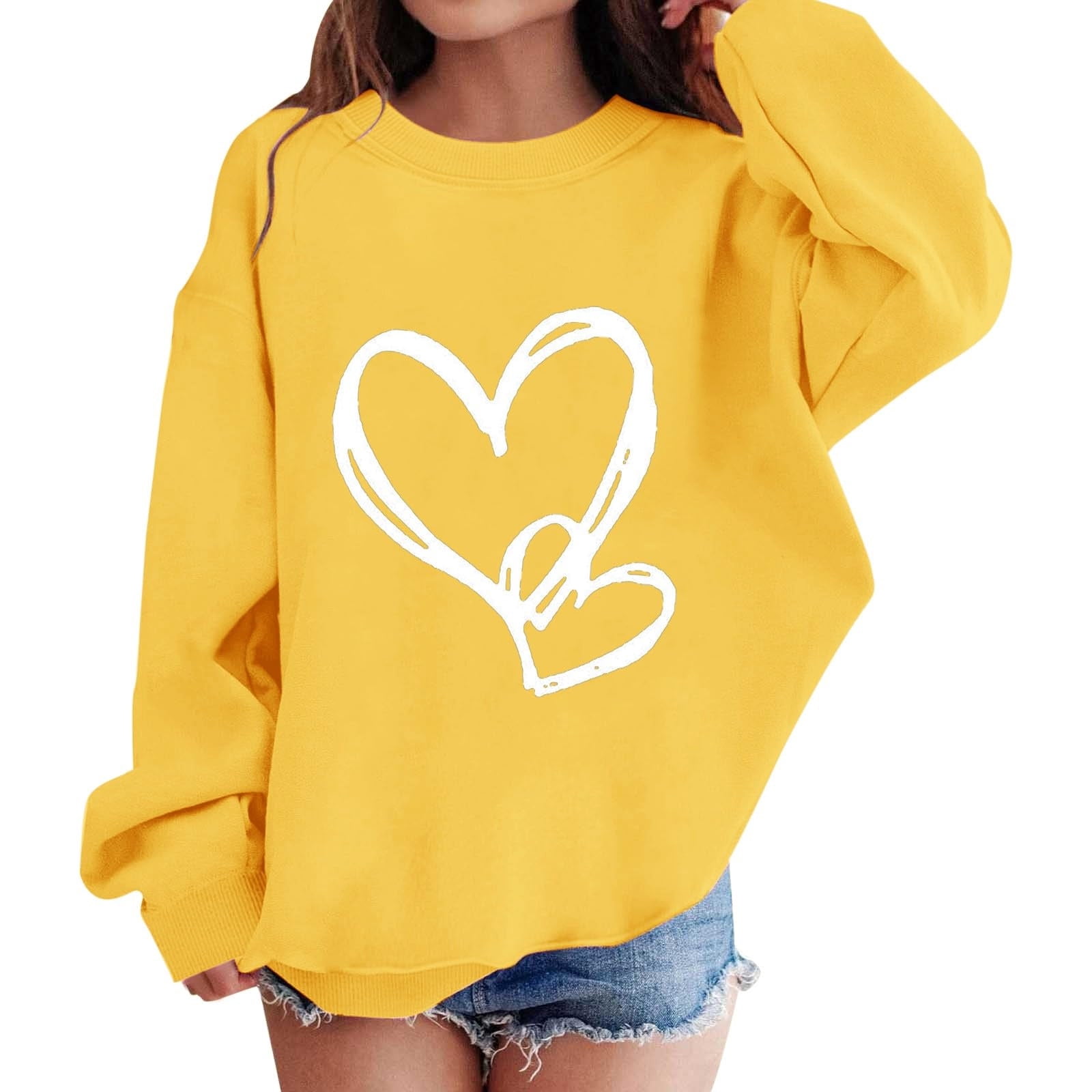 Atogsazn Toddler Girls Hearts Sweatshirt Kids Boys Casual Long Sleeve ...