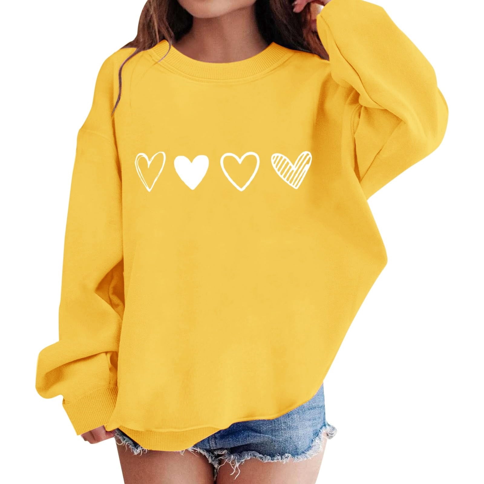 Atogsazn Toddler Girls Hearts Sweatshirt Kids Boys Casual Long Sleeve ...