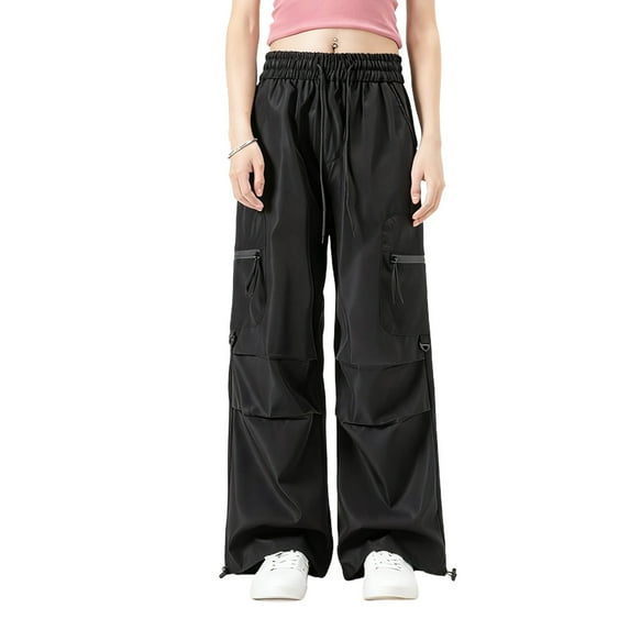Atogsazn Women's Cargo Wide Leg Pants Casual Lightweight Jogger Baggy ...