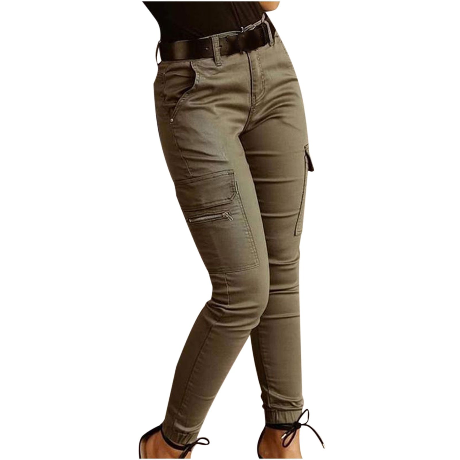 Atogsazn Womens Cargo Pants Casual High Waist Workout Legging Pants 7764