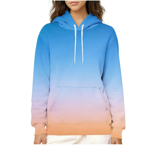 Atogsazn Womens Sherpa Lined Hoodies Casual Fleece Long Sleeve Pullover ...