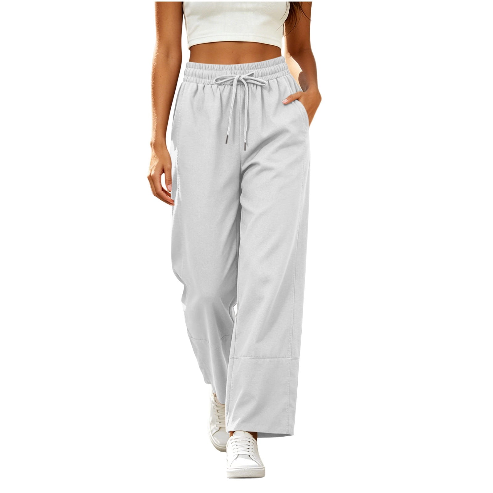 Atogsazn Womens Summer Wide Leg Sweatpants Casual Jogger Wide Leg Pants ...