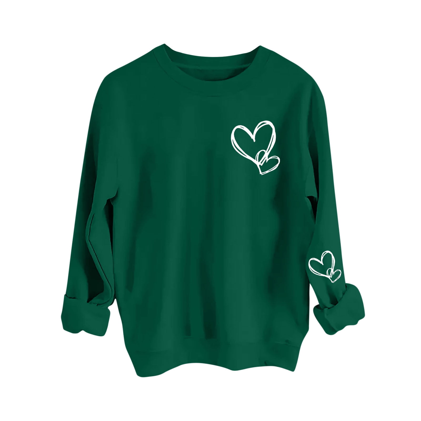 Atogsazn Womens Valentine's Day Sweatshirt Casual Fleece Long Sleeve ...