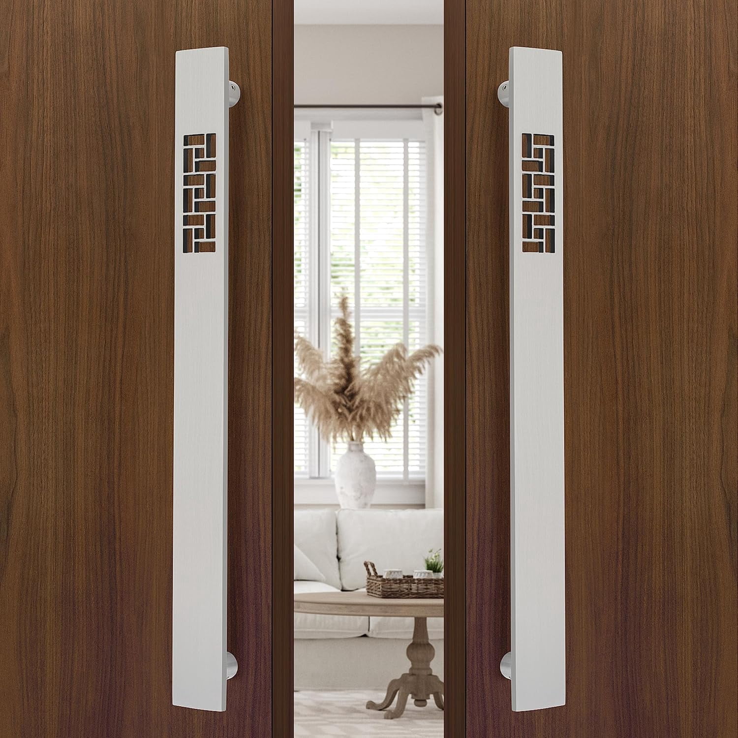 Atom 176 inches Stainless Steel Pull Handle Silver Satin Finish Door ...