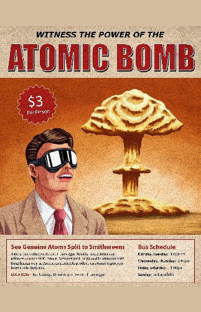Atom Bomb Tour Art Poster 12x16 Print on Metal Sign 12in x 16in Square ...