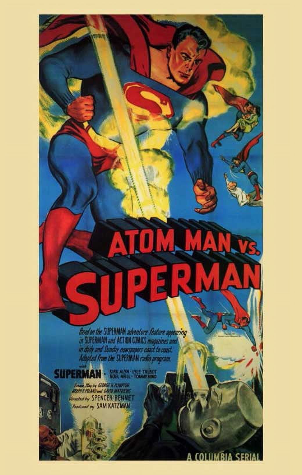 Atom Man Vs. Superman - movie POSTER (Style E) (11" x 17") (1948 ...