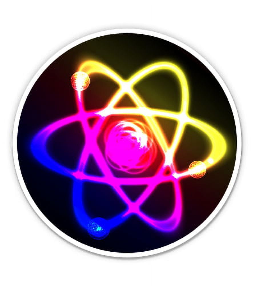 Atom Nuclear Physics Science - 3" Vinyl Sticker - For Car Laptop Water ...
